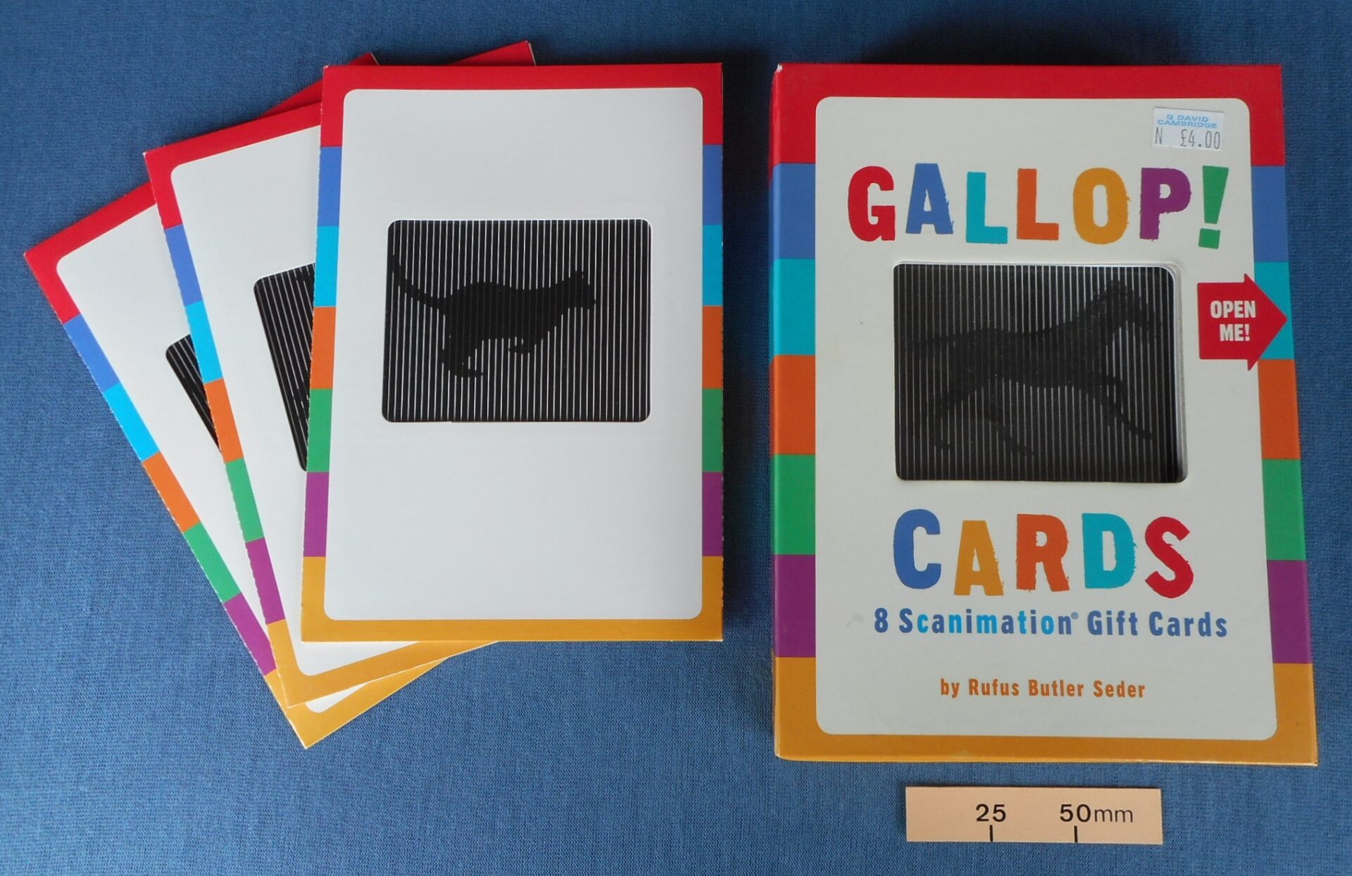 Gallop! Cards. 8 Scanimation Gift Cards in a box, by Rufus Butler Seder ...